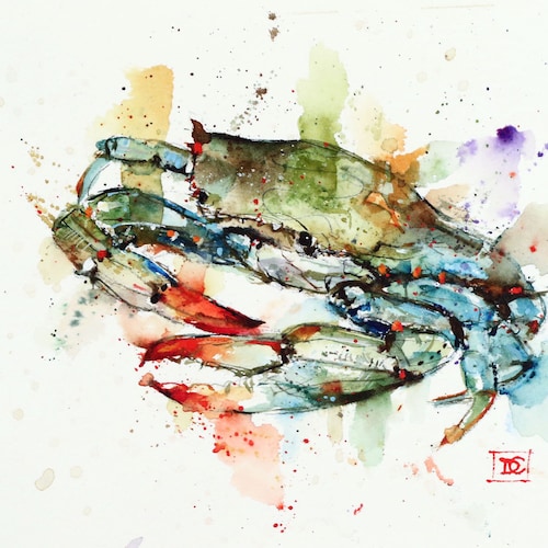 GOLDFISH Watercolor Print Fish Art by Dean Crouser - Etsy