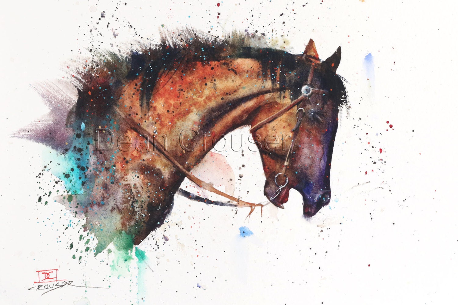 HORSE Watercolor Print by Dean Crouser - Etsy