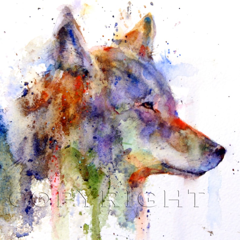 COYOTE Watercolor Art Print Coyote Painting by Dean Crouser | Etsy