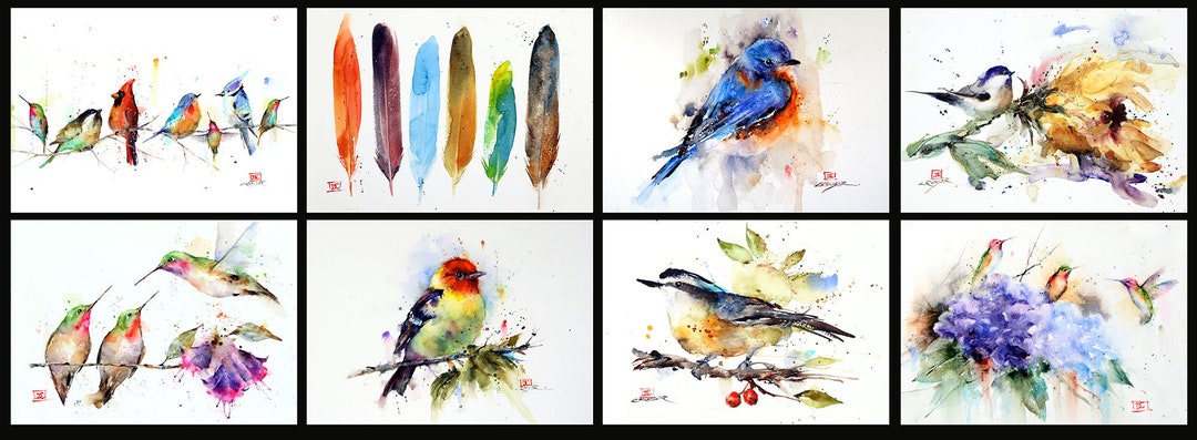 Dean Crouser Watercolor Bird Art: Blank Greeting Cards, Set of 8 - Etsy