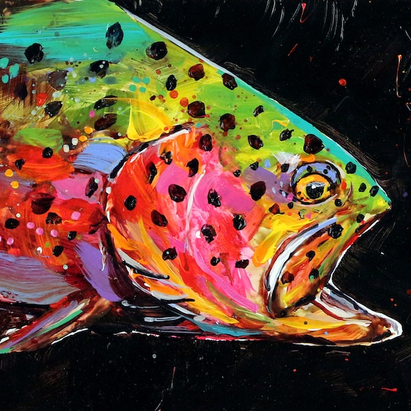 Abstract Fish Art - Etsy