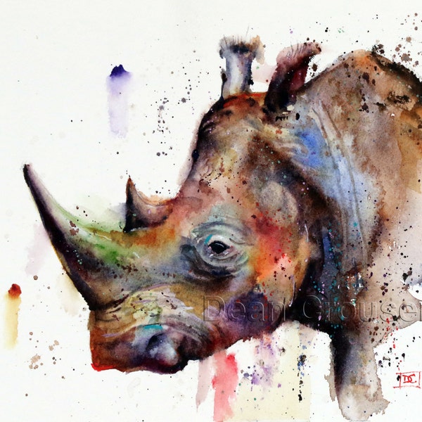 Rhino Print - Etsy