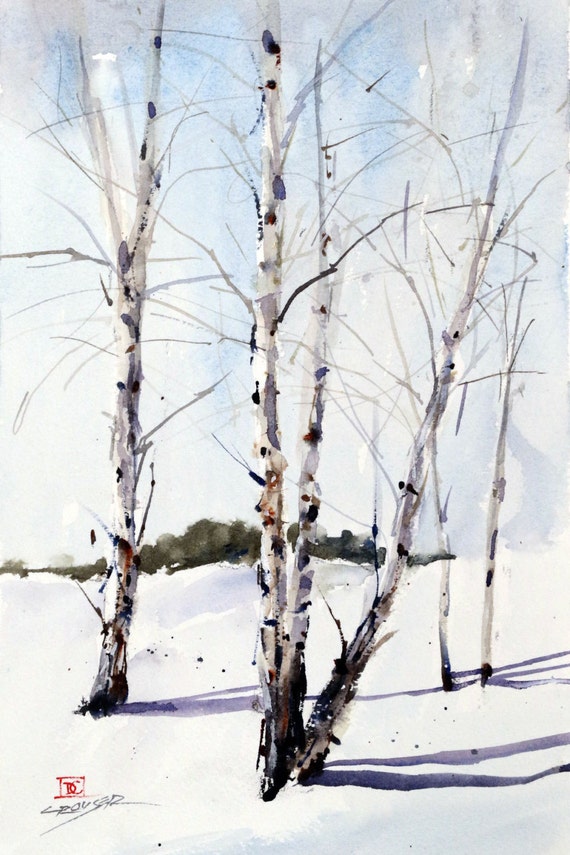 Winter Trees Painting