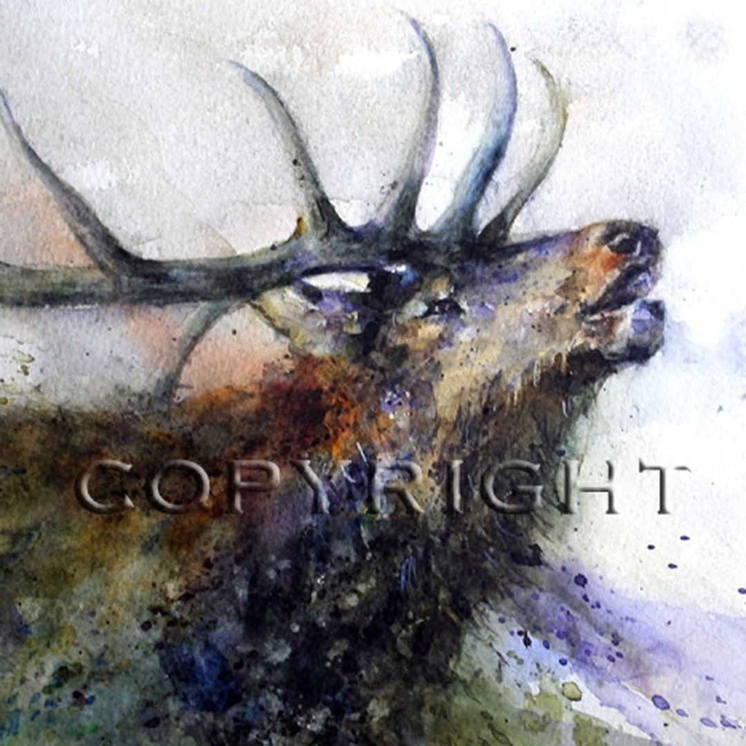 ELK Colorful Abstract Watercolor Print by Dean Crouser - Etsy