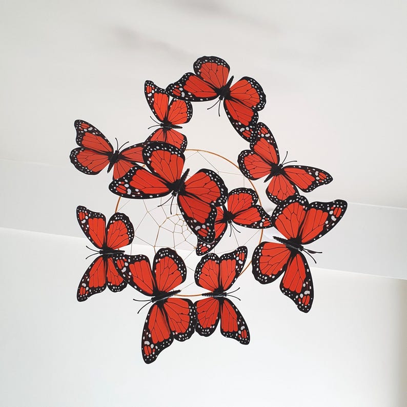 Monarch Butterfly Mobile Nursery, Butterfly Baby Mobile, Butterfly ...