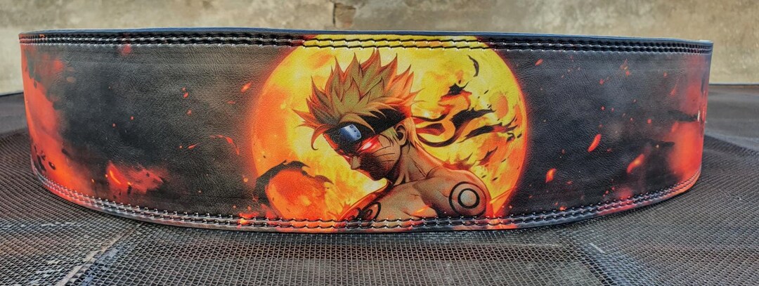 Anime Weightlifting Belt, Naruto Gym Belt, Leather Powerlifting Lever ...