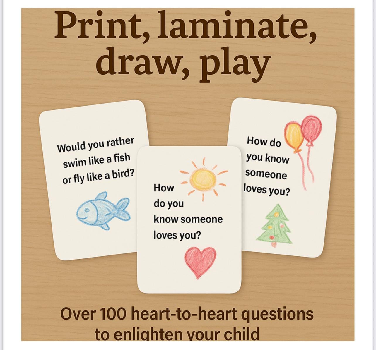 Conversation Cards for Kids/ Family Question Cards/ Talking Cards for ...