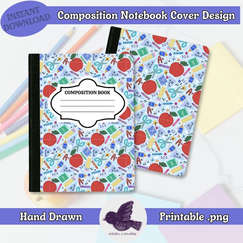 Hand Drawn Notebook Cover - Etsy