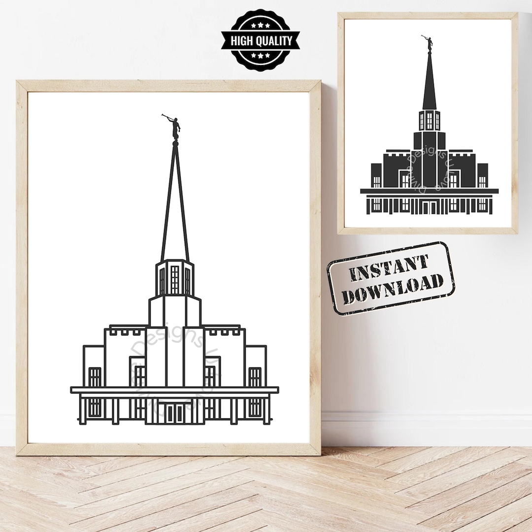 Preston England Temple SVG File LDS Digital Download Silhouette Latter ...