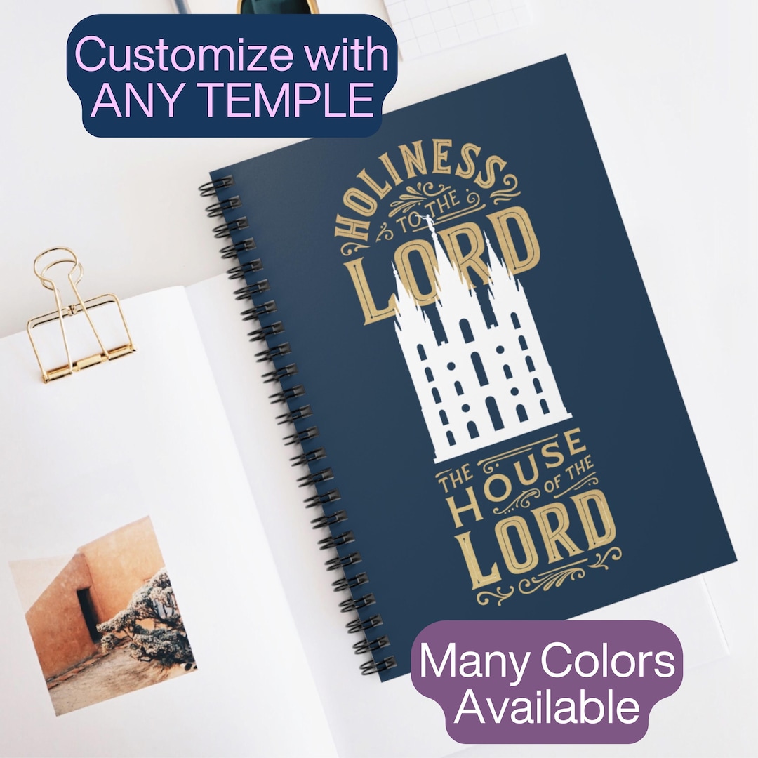Custom LDS Temple Spiral Notebook: Journal Youth Gift Relief Society - Etsy