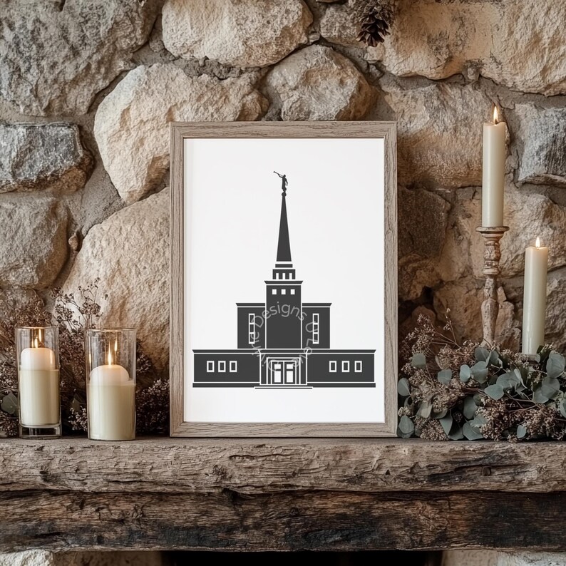 London England Temple SVG File LDS Digital Download Silhouette Latter ...