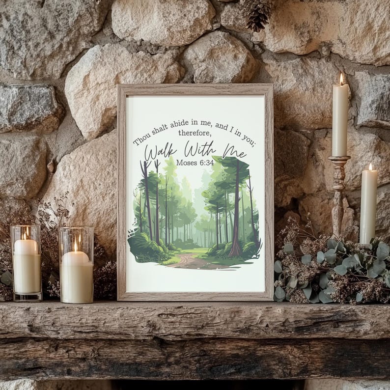 2026 LDS Youth Theme Wall Art - Walk With Me, Moses 6∶34 (digital ...