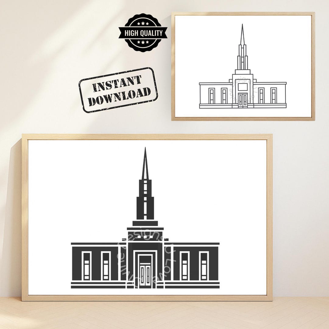 Oslo Norway Temple SVG, PNG File | LDS Silhouette Wall Art (digital ...