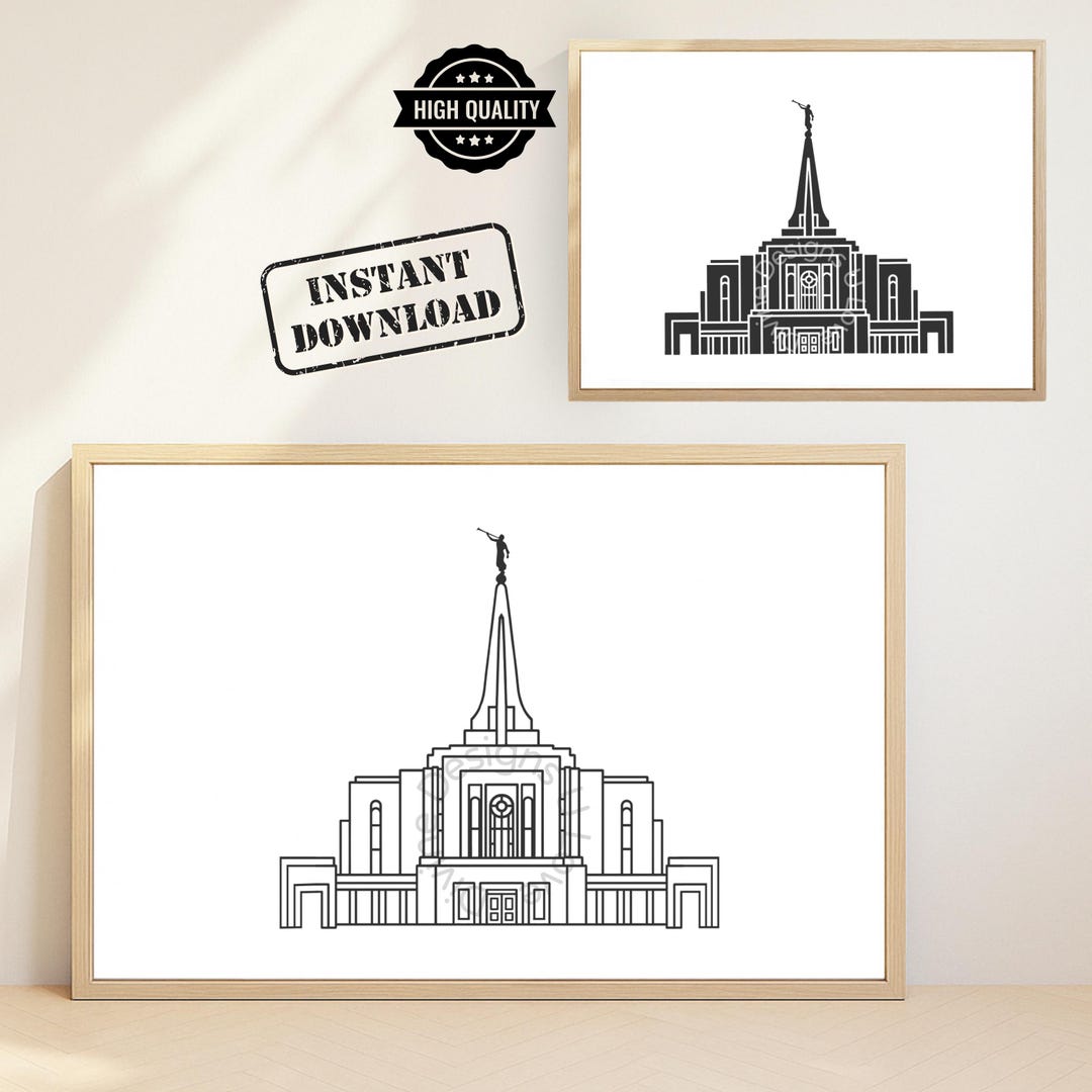 Gilbert Arizona Temple SVG, PNG File | LDS Silhouette Wall Art (digital ...