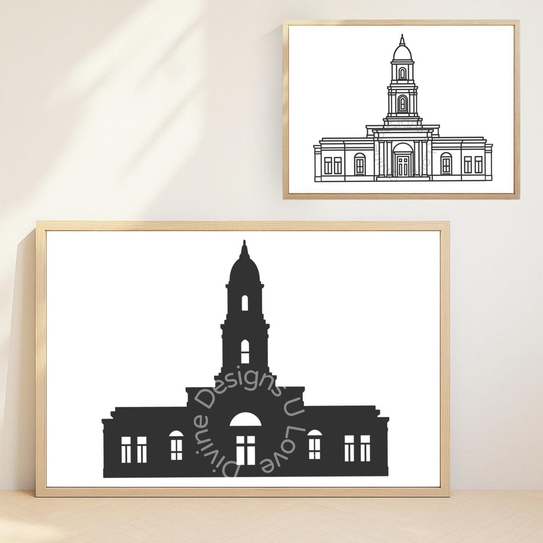 Austin Texas Temple SVG, PNG Files | LDS Silhouette Wall Art (digital ...