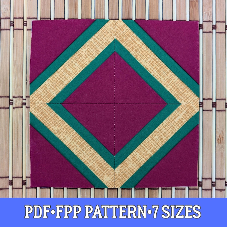 Strip Lattice — FPP Quilt Block Pattern (PDF, 7 Sizes, A4/letter) - Etsy