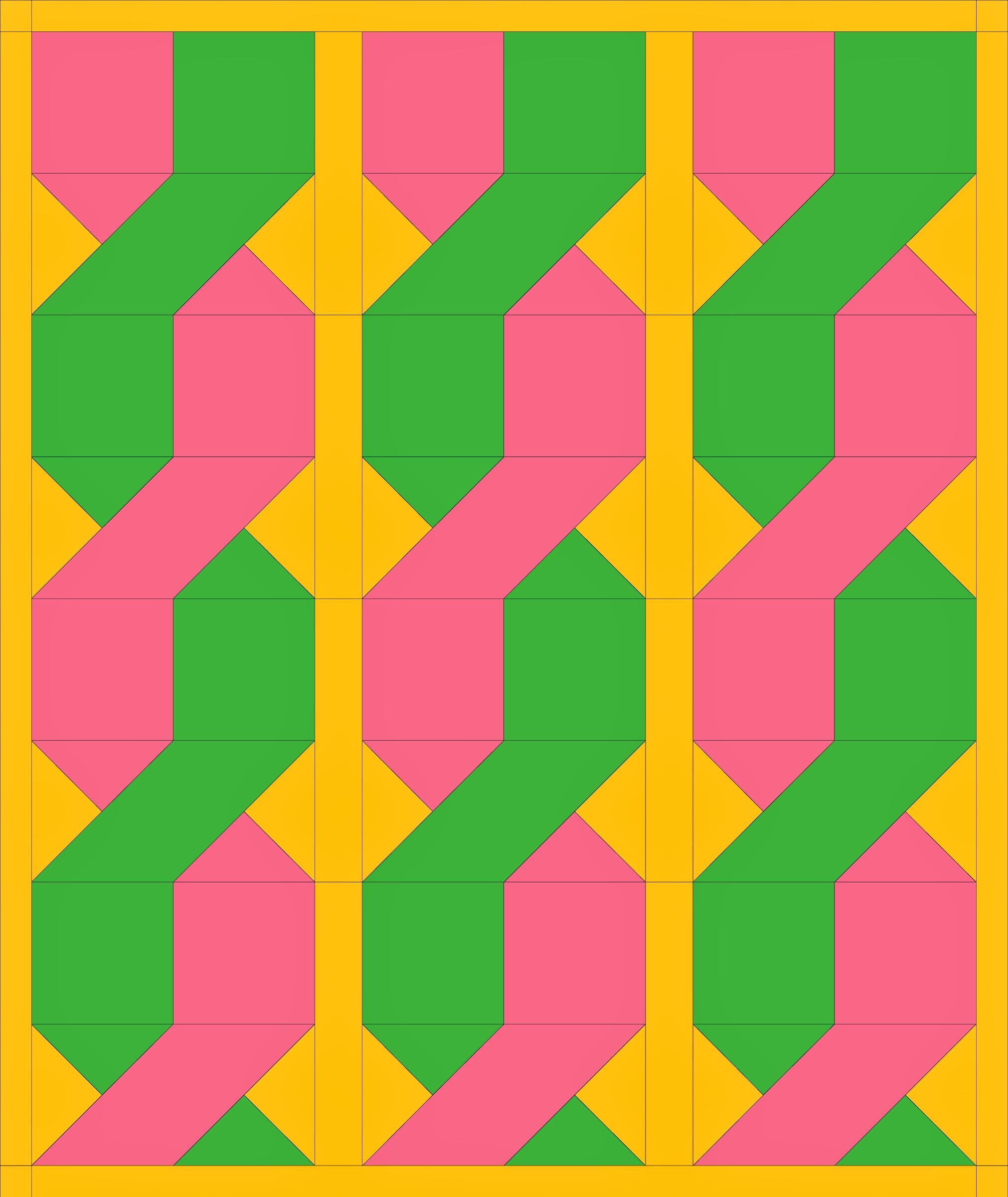 FPP Quilt Border Pattern – Woven Path, Seamless Design (PDF), 6 Sizes ...