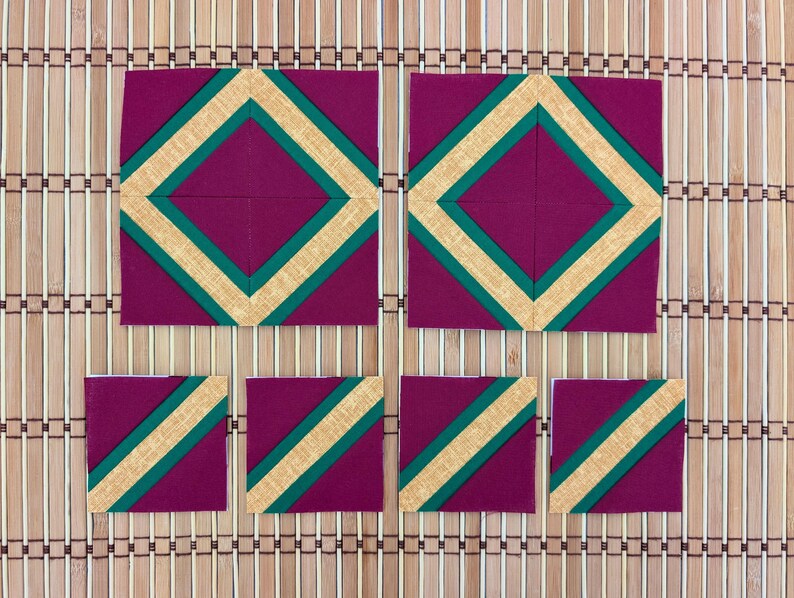 Strip Lattice — FPP Quilt Block Pattern (PDF, 7 Sizes, A4/letter) - Etsy