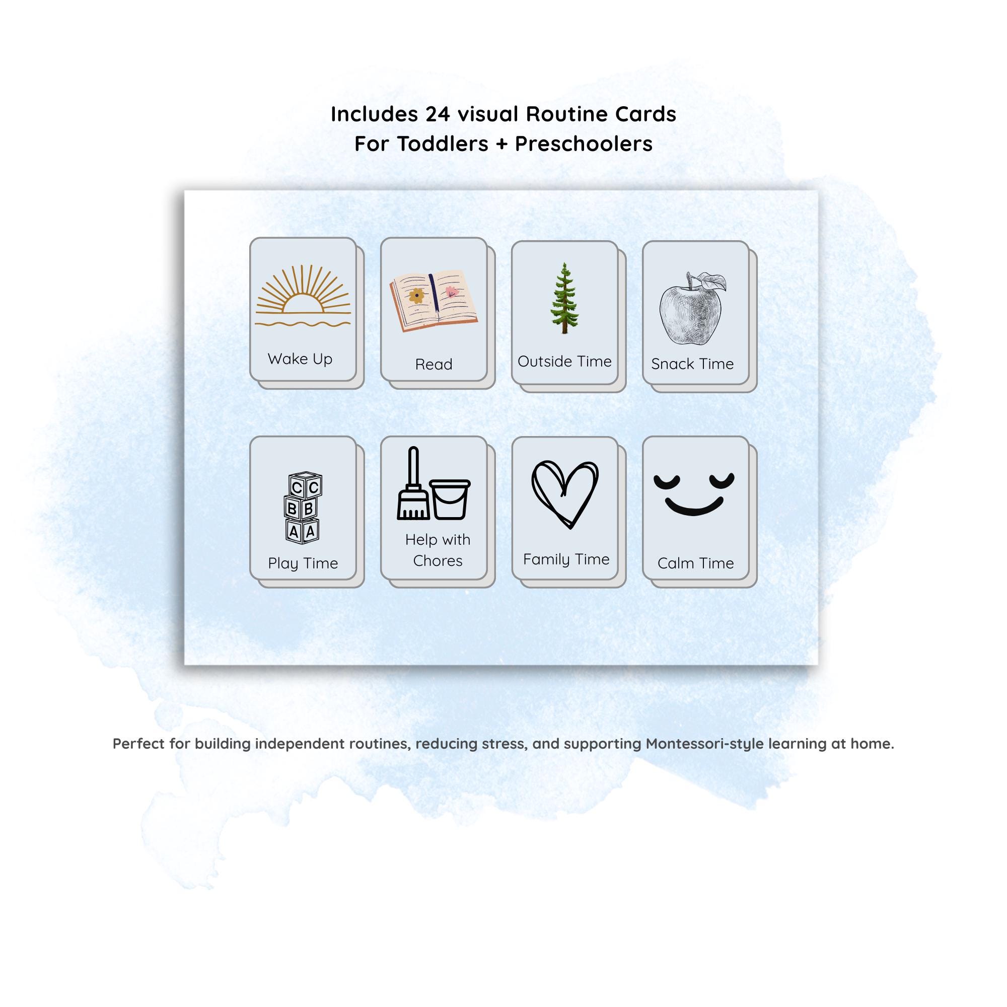 Montessori Toddler Routine Cards: Daily Visual Schedule (digital ...