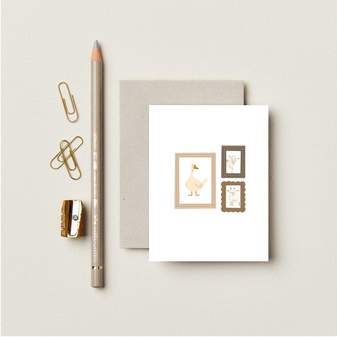 Hand Lettered Baby Congratulations Card: Animal Frames - Etsy