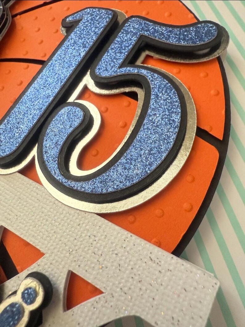 Personalized Basketball Birthday Cake Topper: Custom Name & Age - Etsy