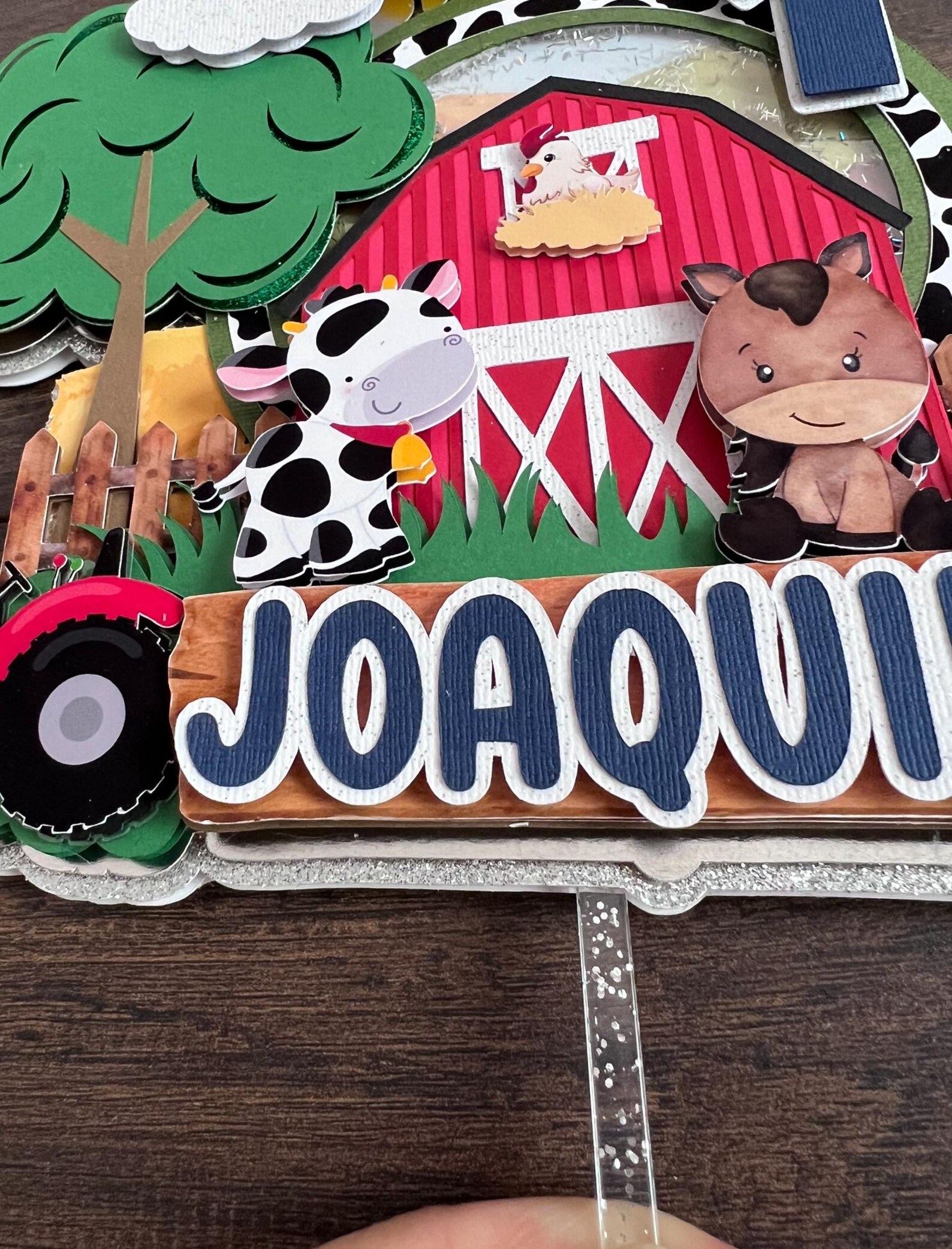 Personalized Farm Animal Cake Topper: Barnyard Birthday Decoration - Etsy