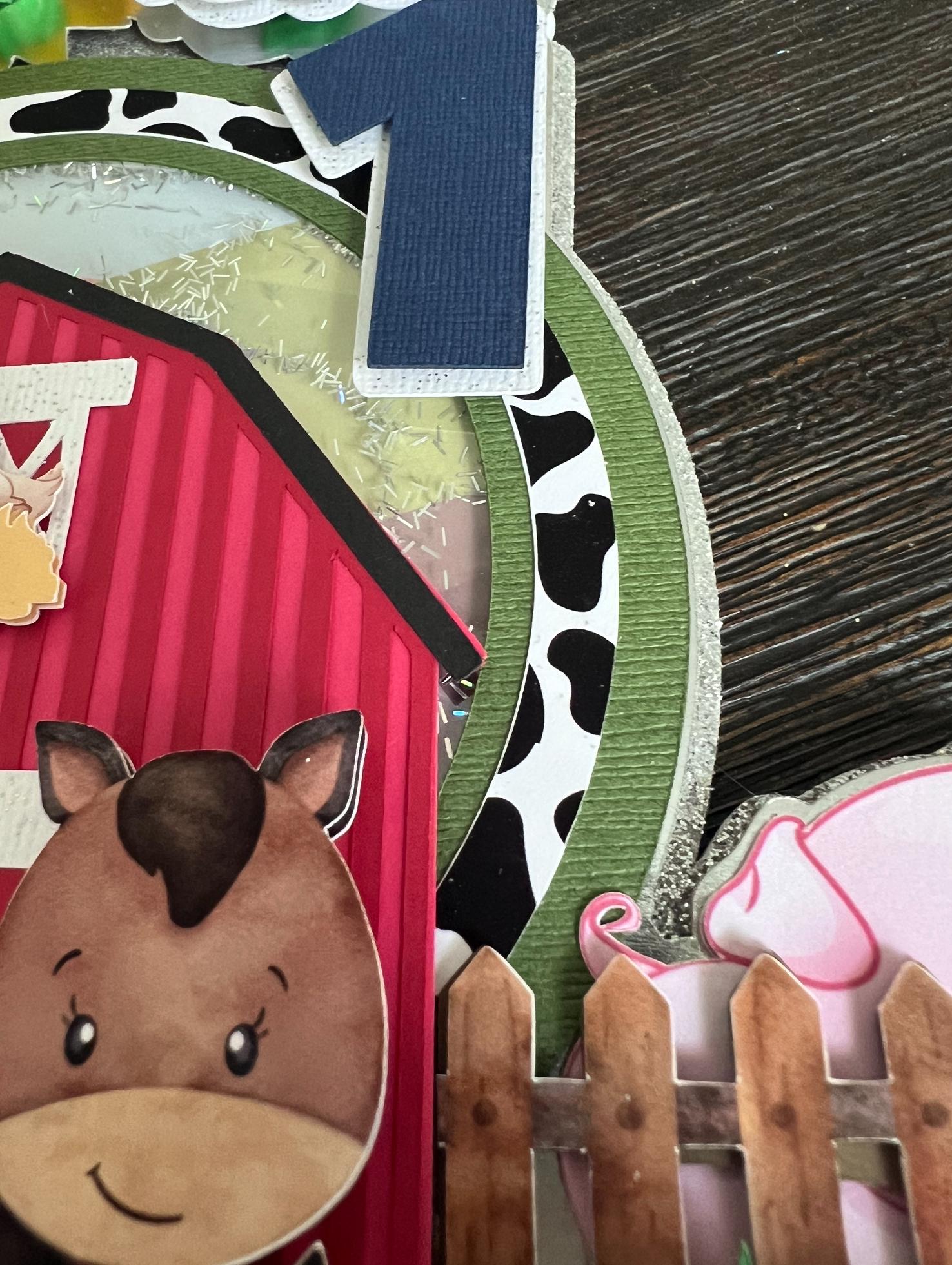 Personalized Farm Animal Cake Topper: Barnyard Birthday Decoration - Etsy