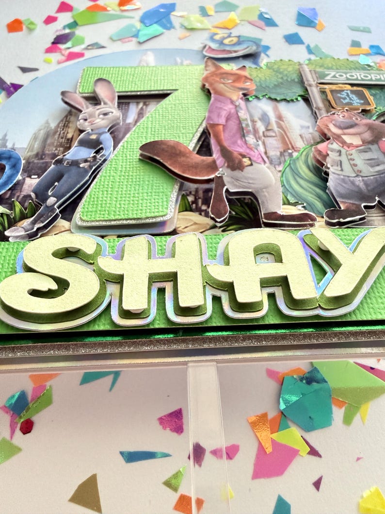 Zootopia Cake Topper | Personalized Birthday Party Decor Zooparty - Etsy