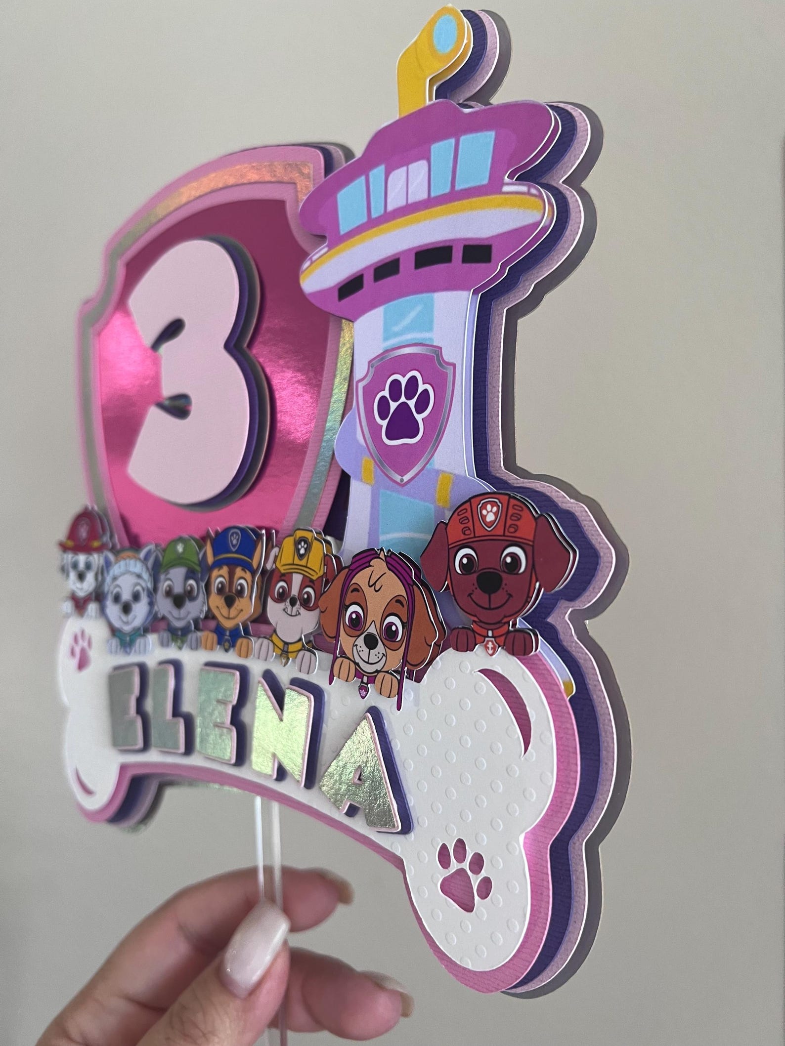 Personalized Name & Age Cake Topper – Custom Birthday Decoration With ...
