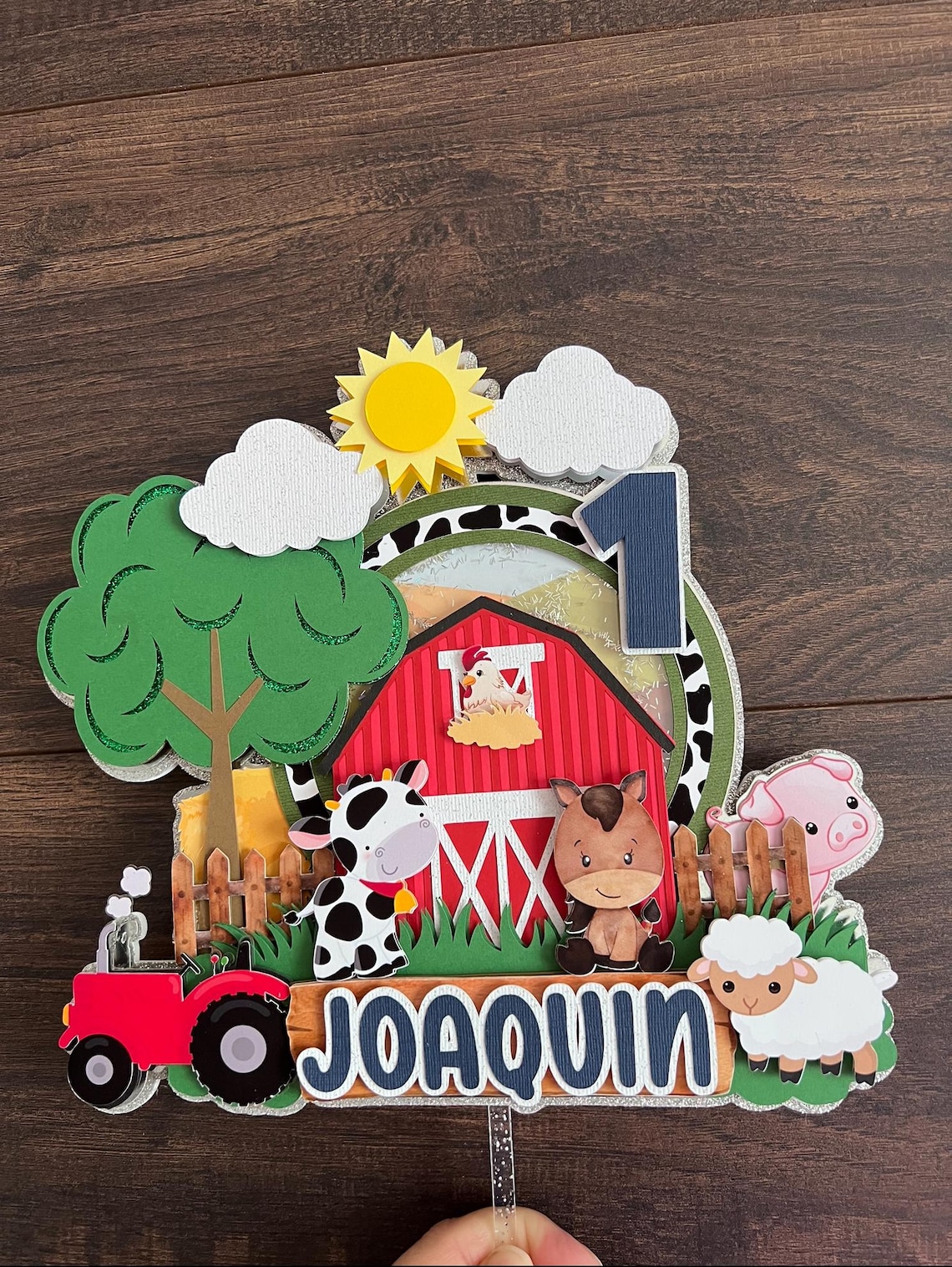 Personalized Farm Animal Cake Topper: Barnyard Birthday Decoration - Etsy