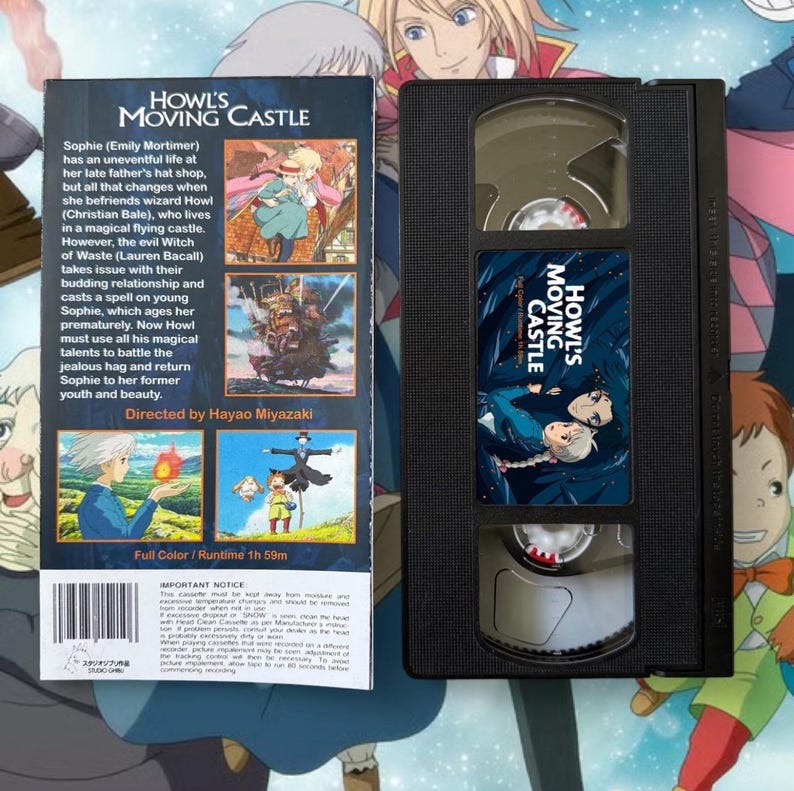Howl's Moving Castle Custom VHS Tape - Etsy