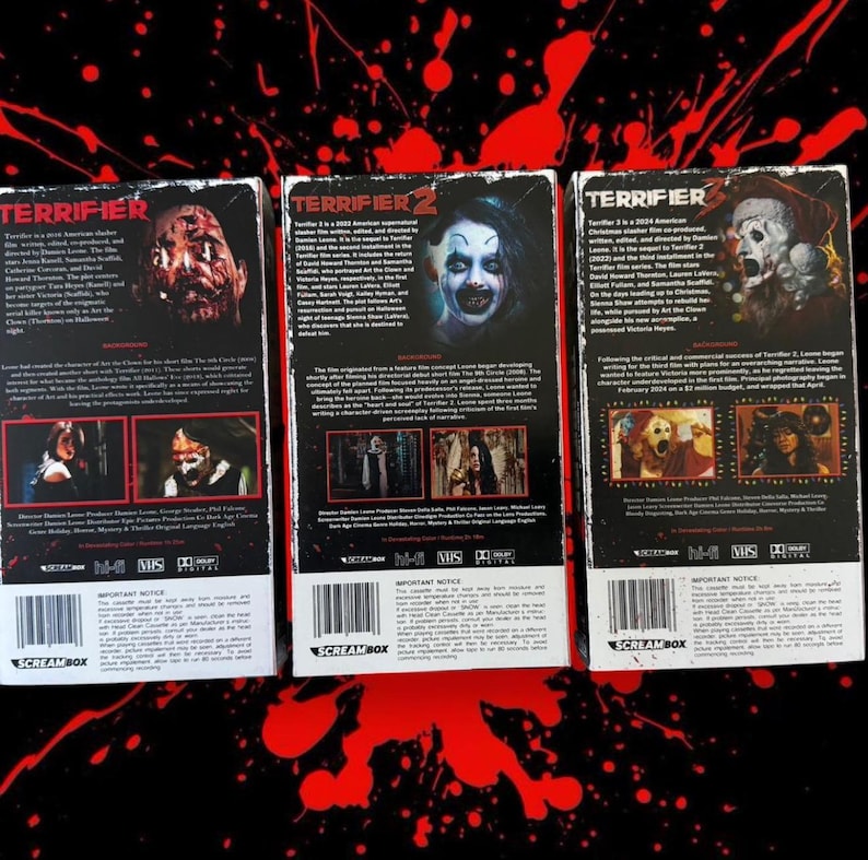 Terrifier VHS Collection: Custom Horror Movie Art Piece - Etsy