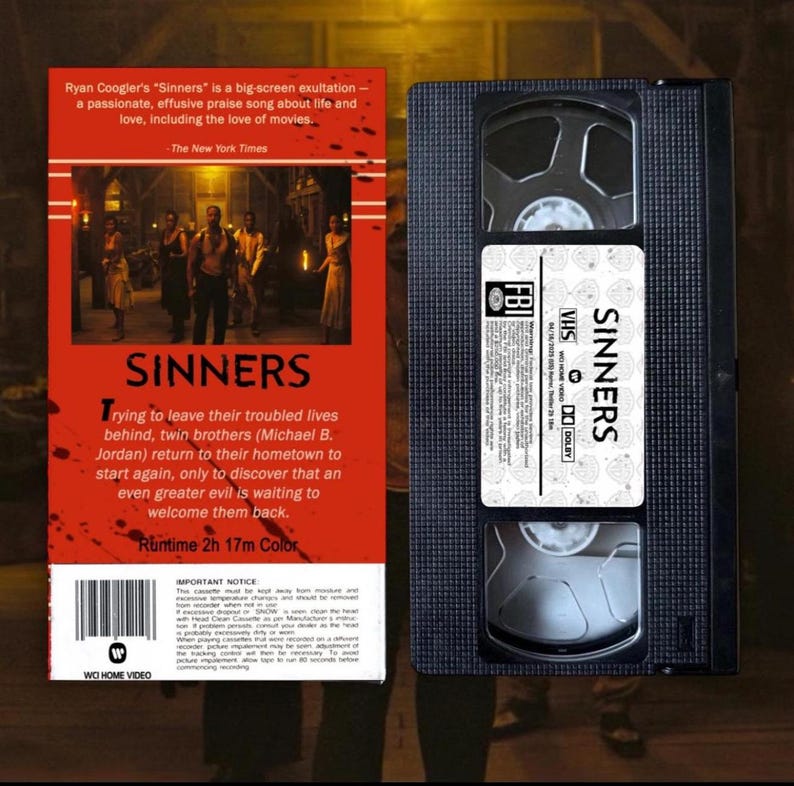 Sinners Custom VHS Tape “art Piece” - Etsy
