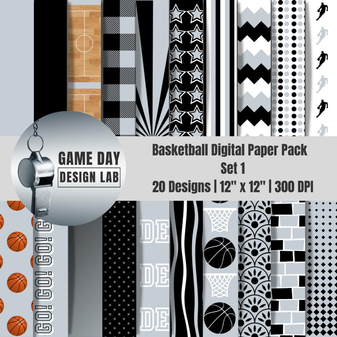 San Antonio Basketball Team Colors Digital Paper Pack | 20 Designs ...
