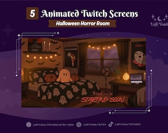 Halloween Horror Room Setup Background for Streamers, Starting Screens ...
