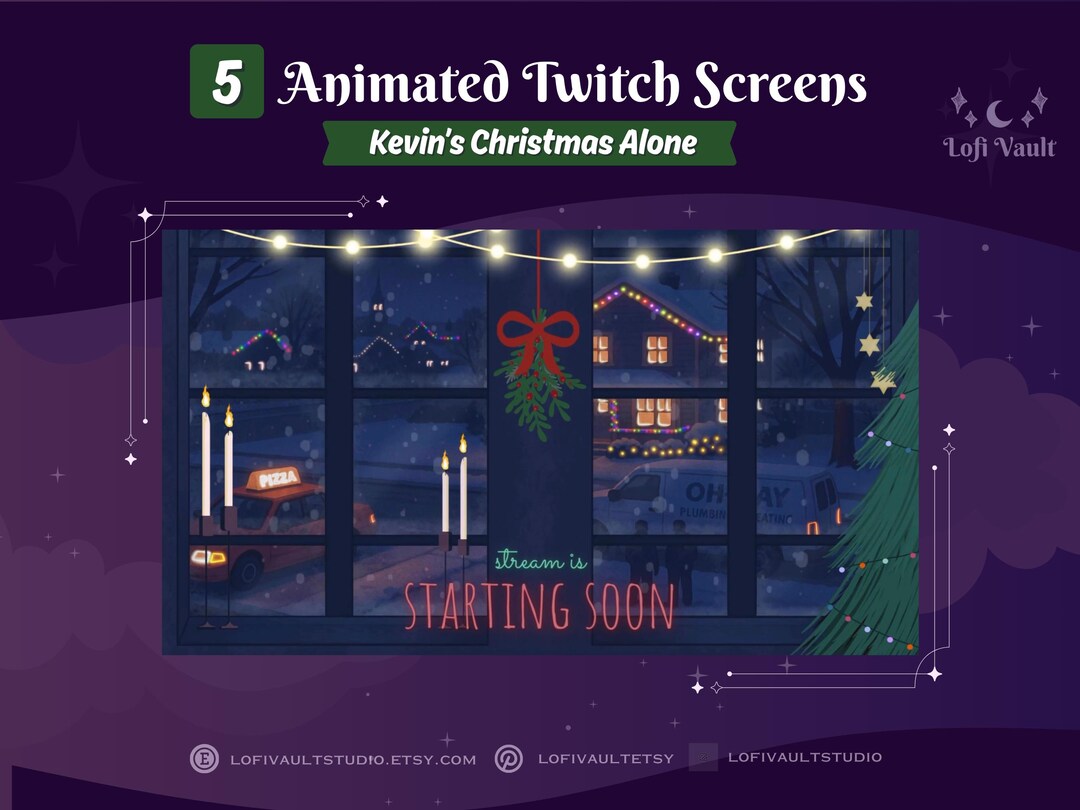 Kevin’s Christmas Home Alone Background for Streamers, Starting Screens ...