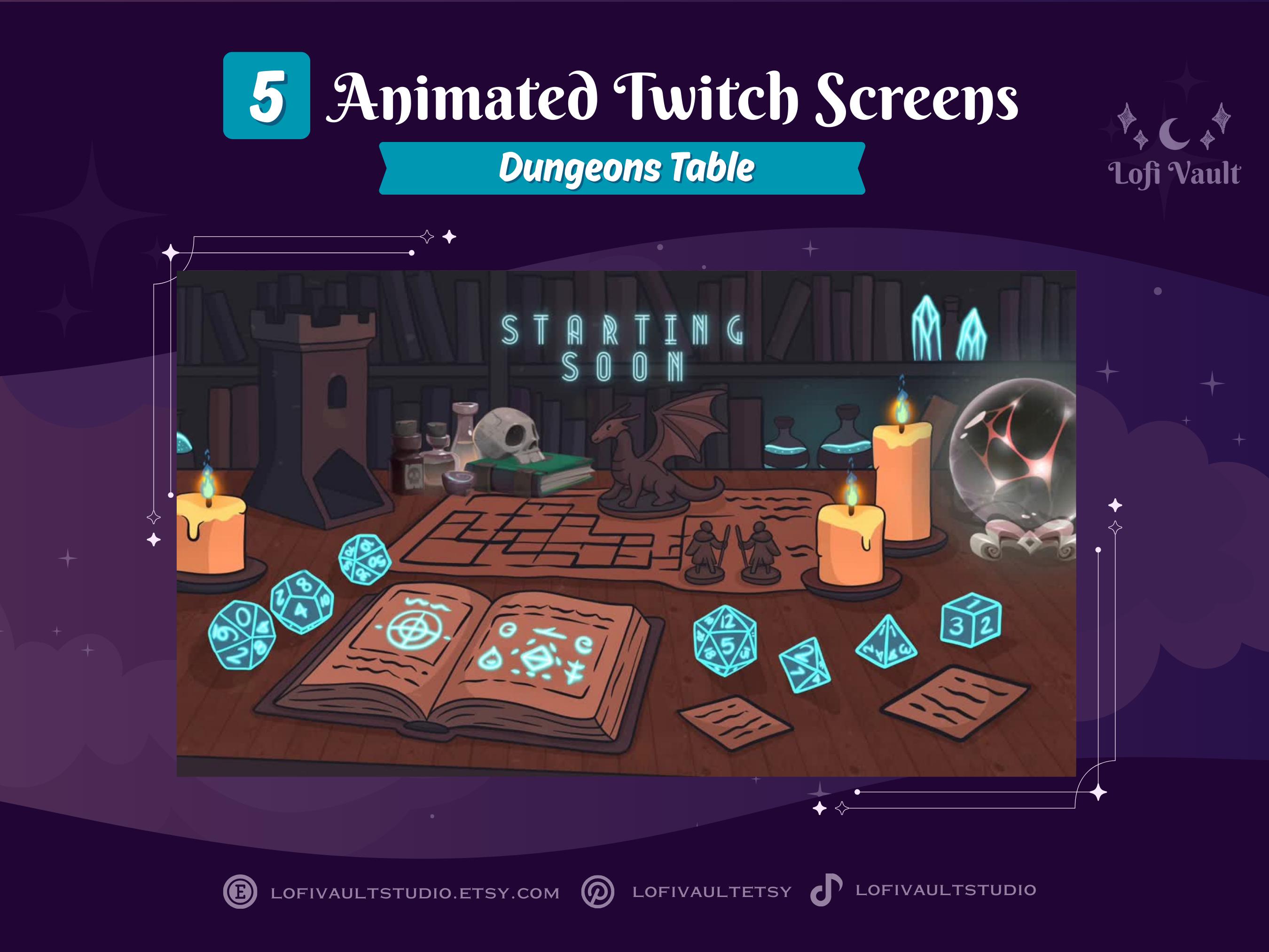 Dungeon Game Desk Setup Background for Streamers, Starting Screens ...