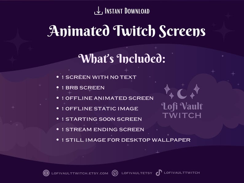 Blueberry Melt Retro BRB Screen for Twitch Pngtubers, Cozy Lofi Gaming ...