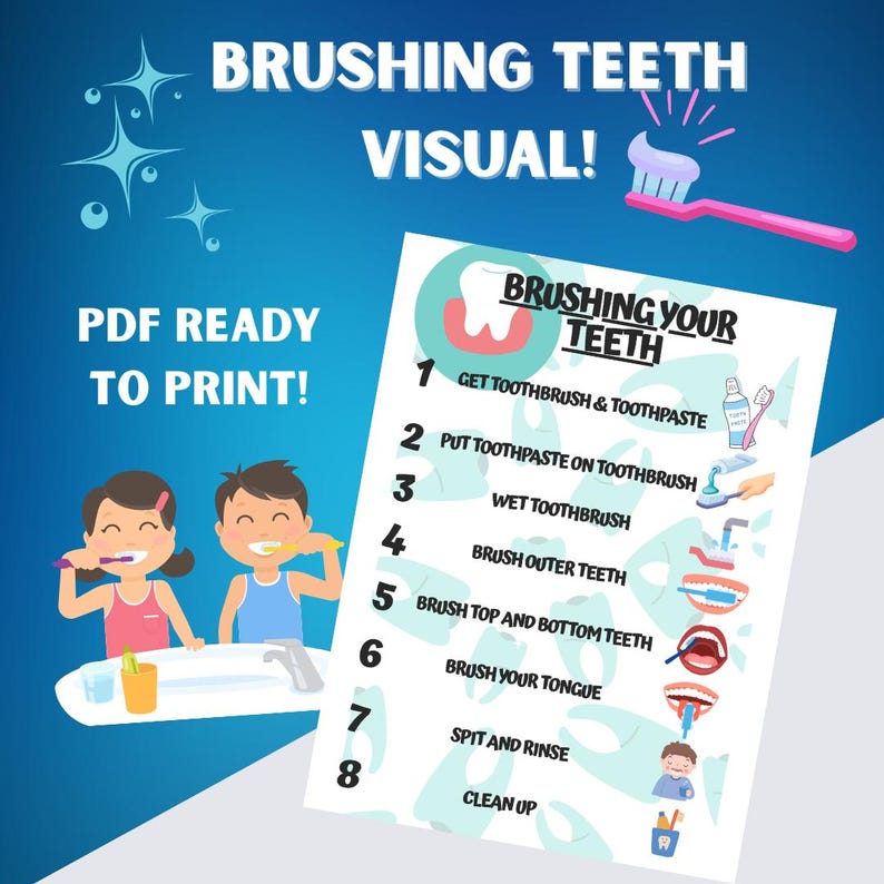 Printable Handwashing and Brushing Teeth Visual Set! - Etsy