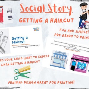 Printable Social Story: Getting a Haircut - Etsy
