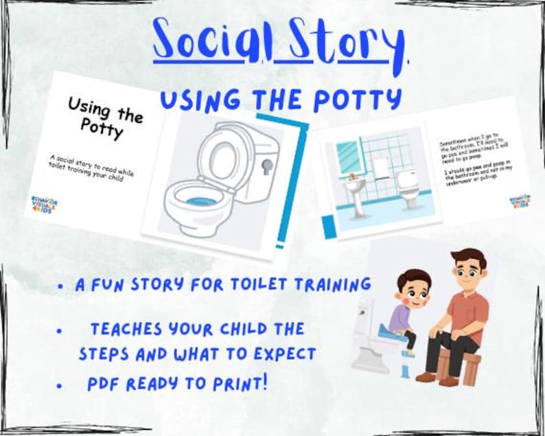 Printable Social Story: Using the Potty, Toilet Training - Etsy