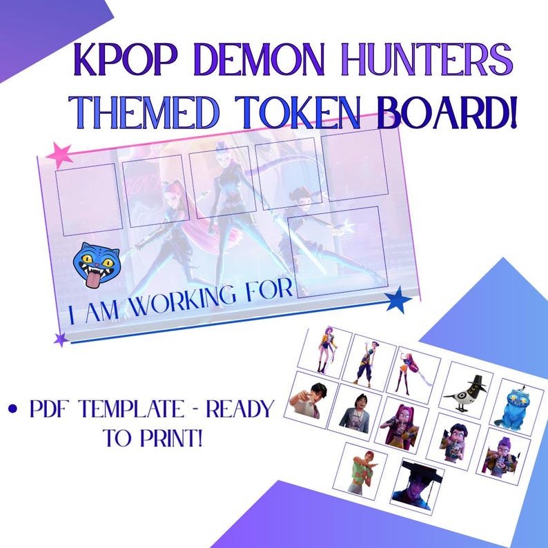 Kpop Demon Hunters Token Board (5 and 10 Token Templates): Positive ...