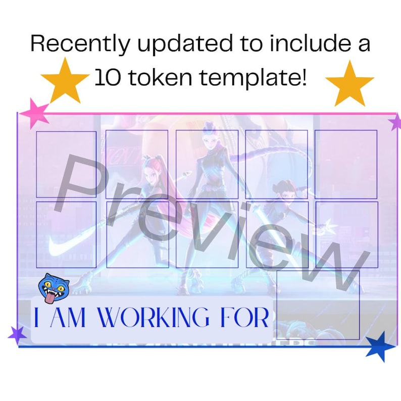 Kpop Demon Hunters Token Board (5 and 10 Token Templates): Positive ...