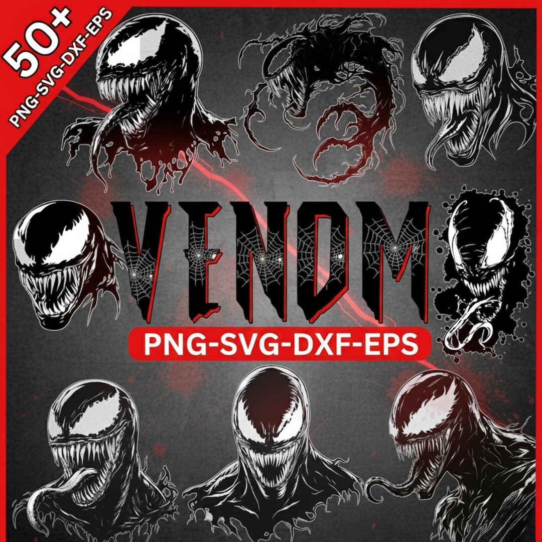 Dark Symbiote Monster Svg Bundle | PNG SVG DXF Cut Files | Digital ...