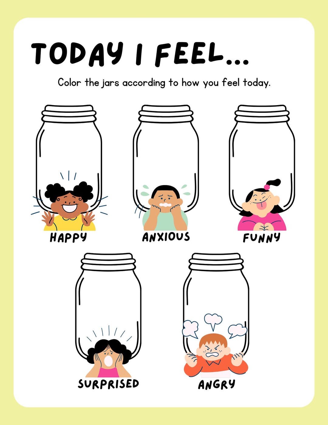 Mood Exploration Worksheet - Etsy