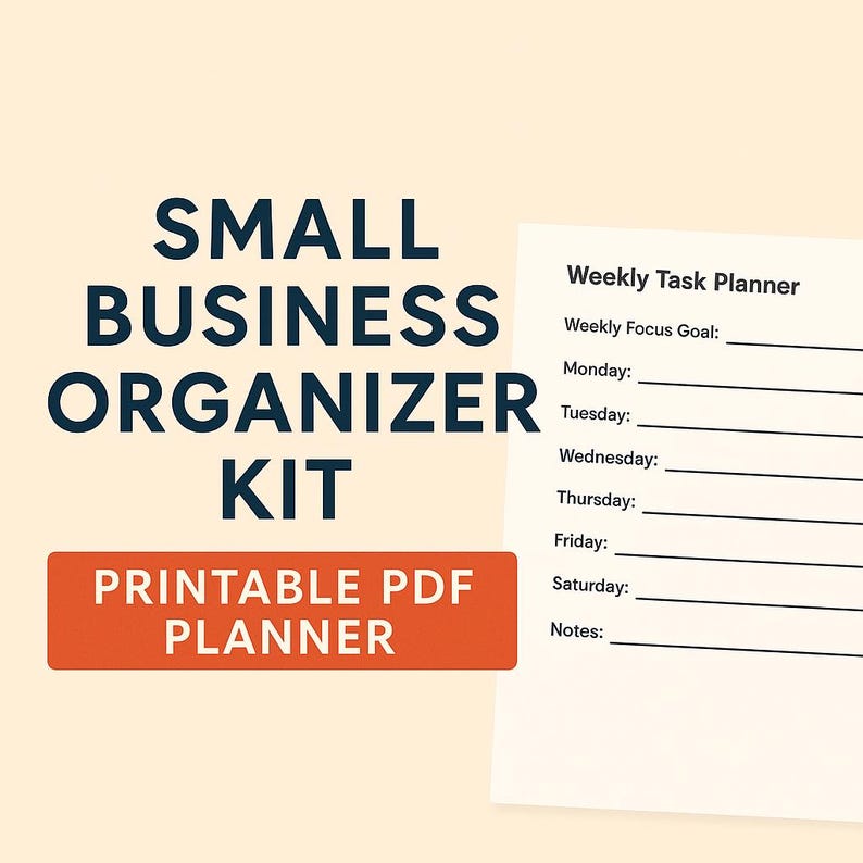 Small Business Organizer Kit | Printable PDF Planner | Income Tracker ...