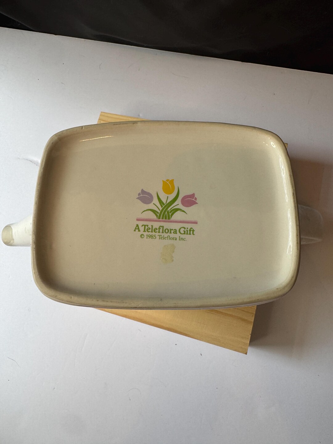Vintage 1985 Teleflora Tulip Watering Can Planter – Ceramic Floral ...
