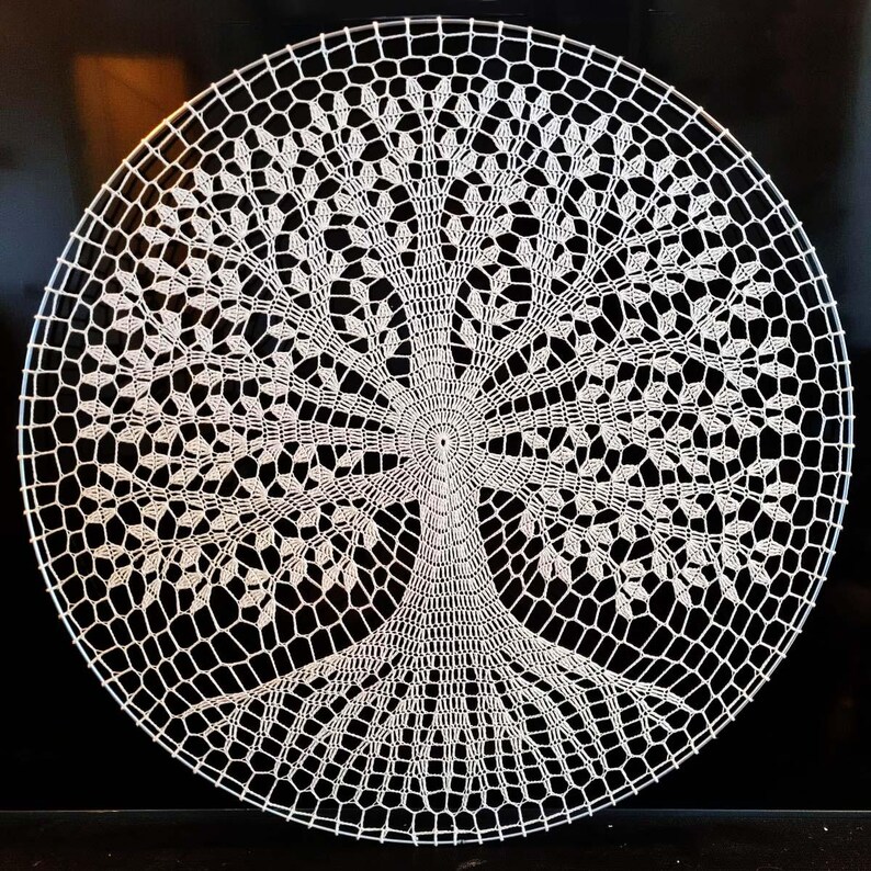 Tree of Life Crochet Pattern PDF, Mandala Wall Hanging DIY, Crochet ...