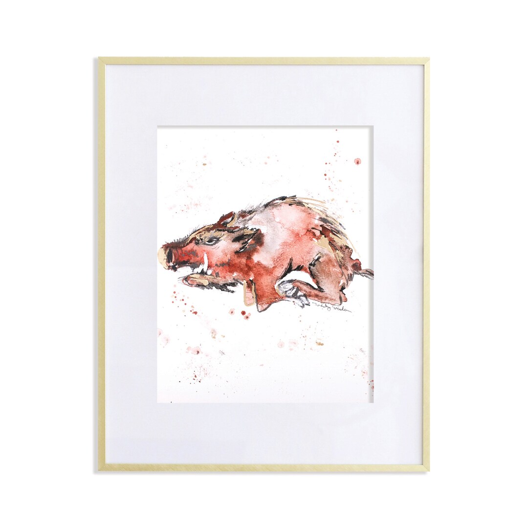 8x10 Razorback Print - Etsy
