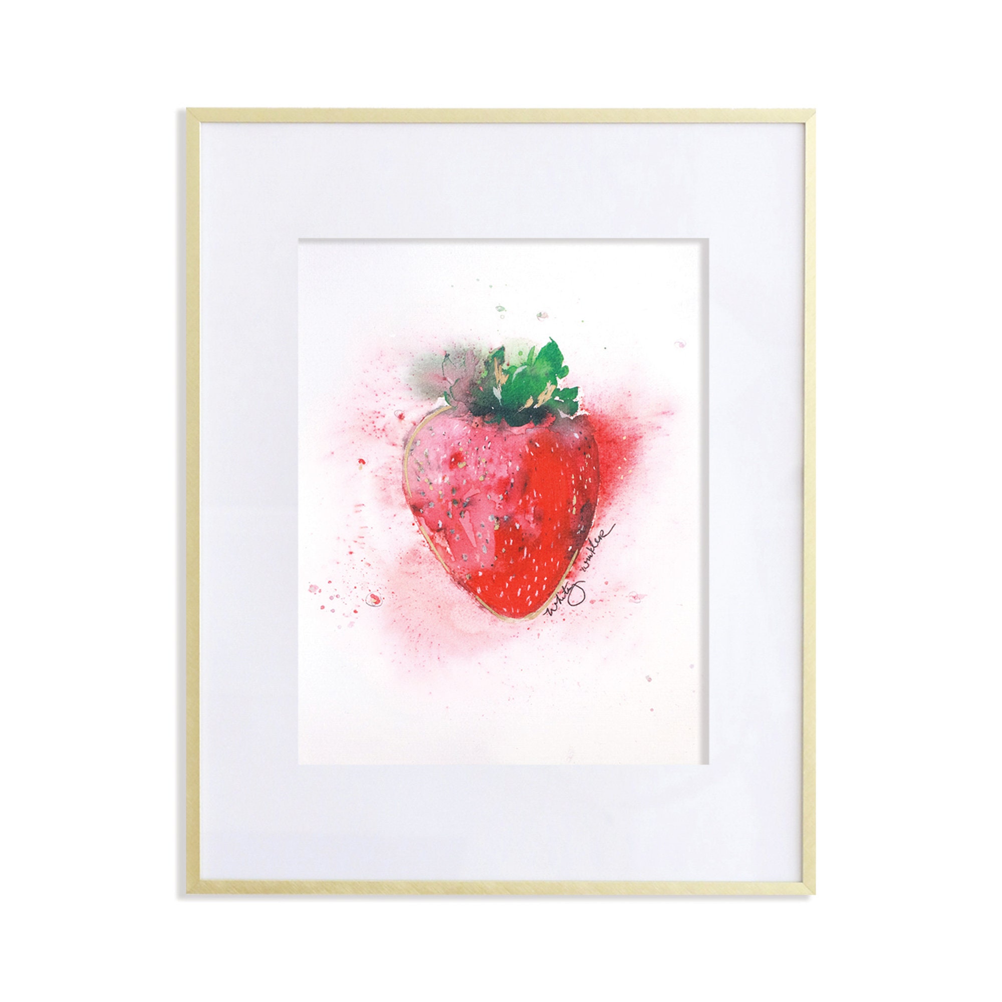 8x10 Strawberry Print - Etsy